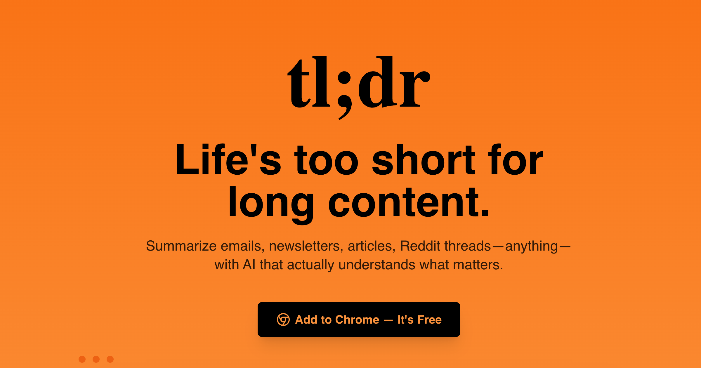 tl;dr - AI Summaries for Everything You Read
