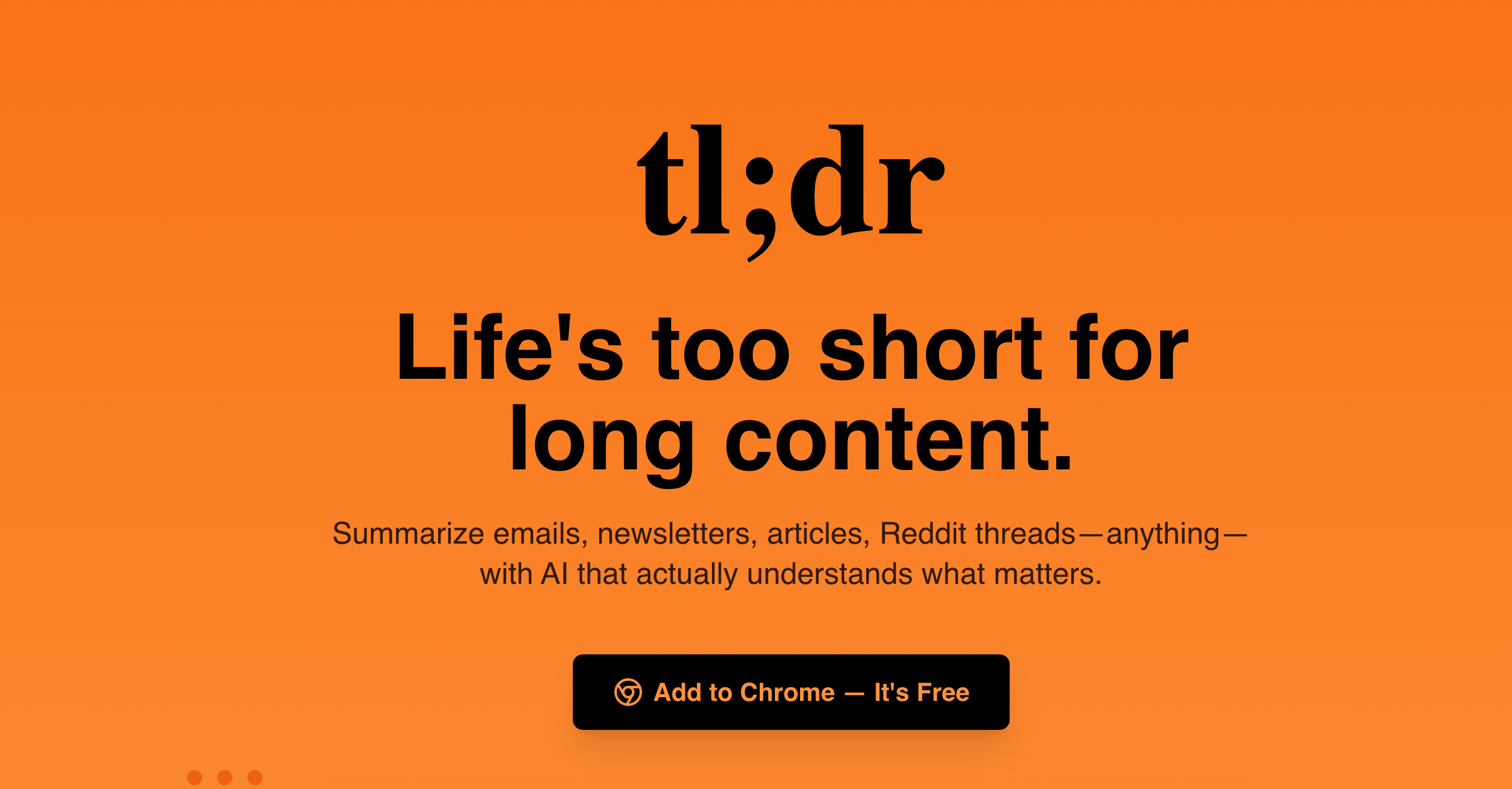 tl;dr - AI Summaries for Everything You Read